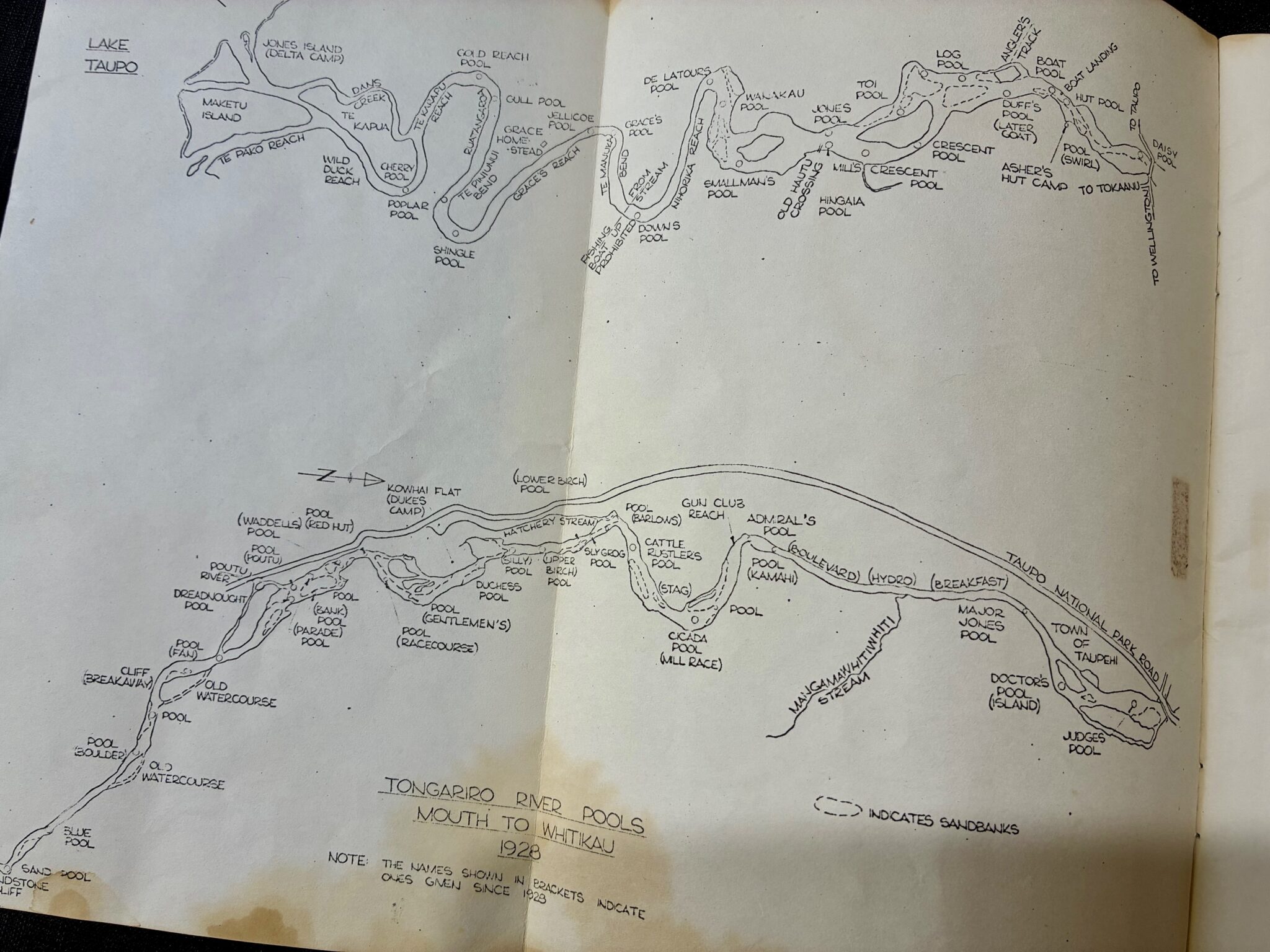 Historic Maps of Tongariro River Pools – Tongariro River Motel